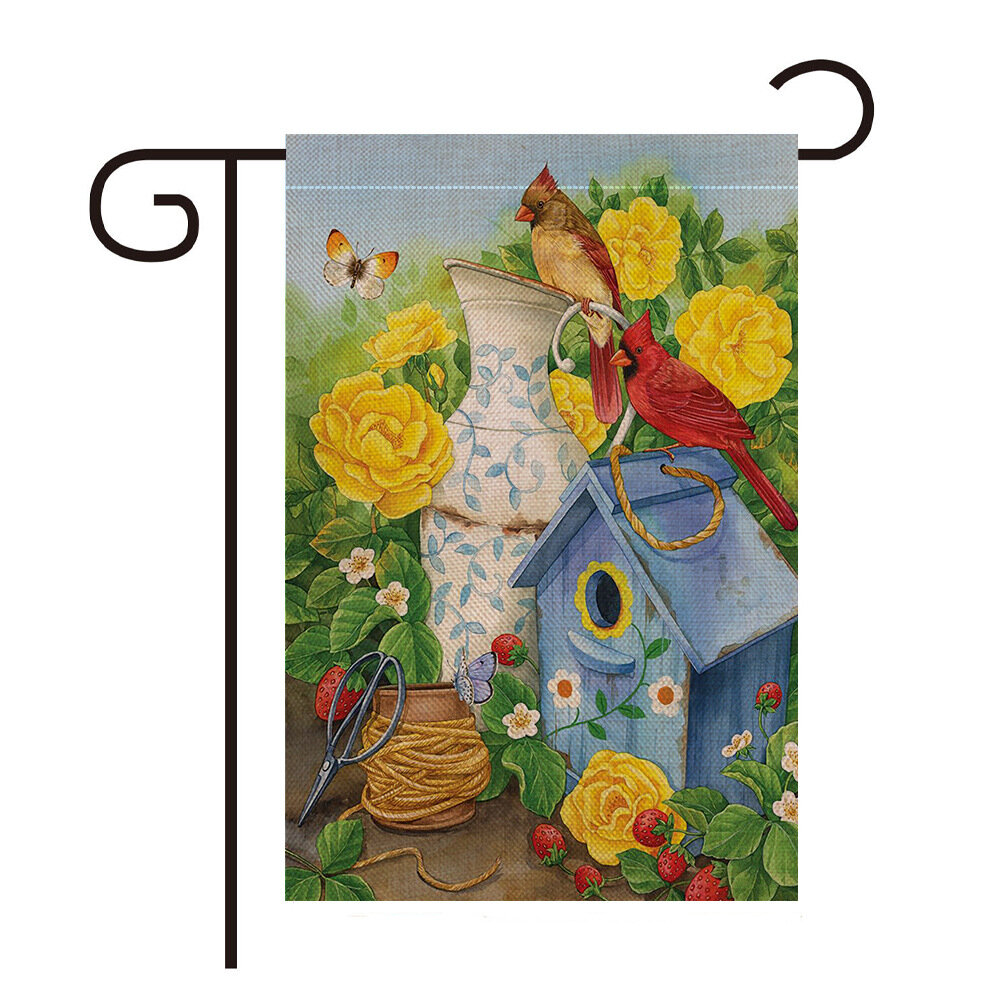 Садовый флаг Jiushu Textile Amazon temu, имитация конопли, двусторонний