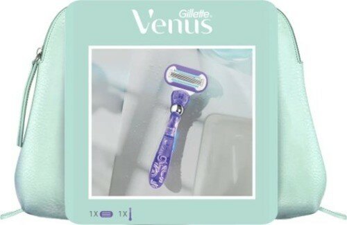 Gillette venus swirl бритва безопасная со сменной кассетой 1 шт. +косметичка