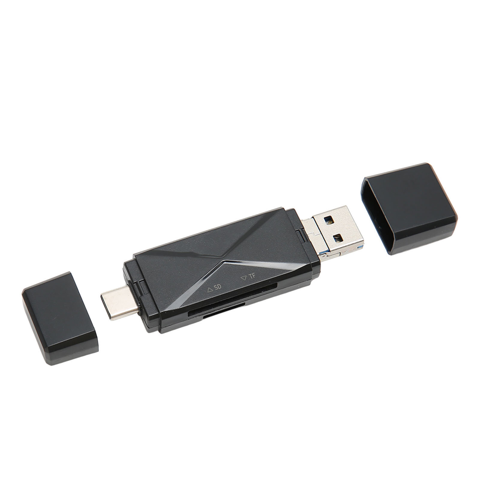 Кардридер USB 3 в 1 USB C USB 3.0 MICRO USB Портативный картридер с 3 разъемами, черный