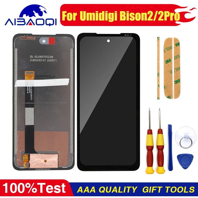 100% Оригинальный ЖК-дисплей + сенсорный экран дигитайзер дисплей для UMIDIGI Bison 2 Bison 2 Pro модуль мобильного телефона ремонт Запасная часть, Bison 2