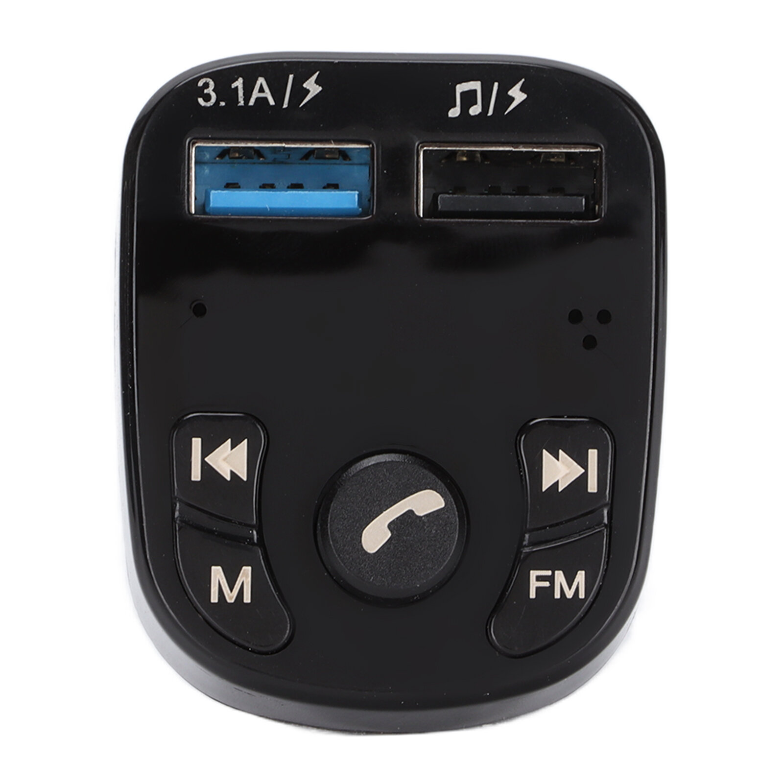 Автомобильный Bluetooth FM-передатчик с микрофоном громкой связи и MP3-плеером для смартфонов.