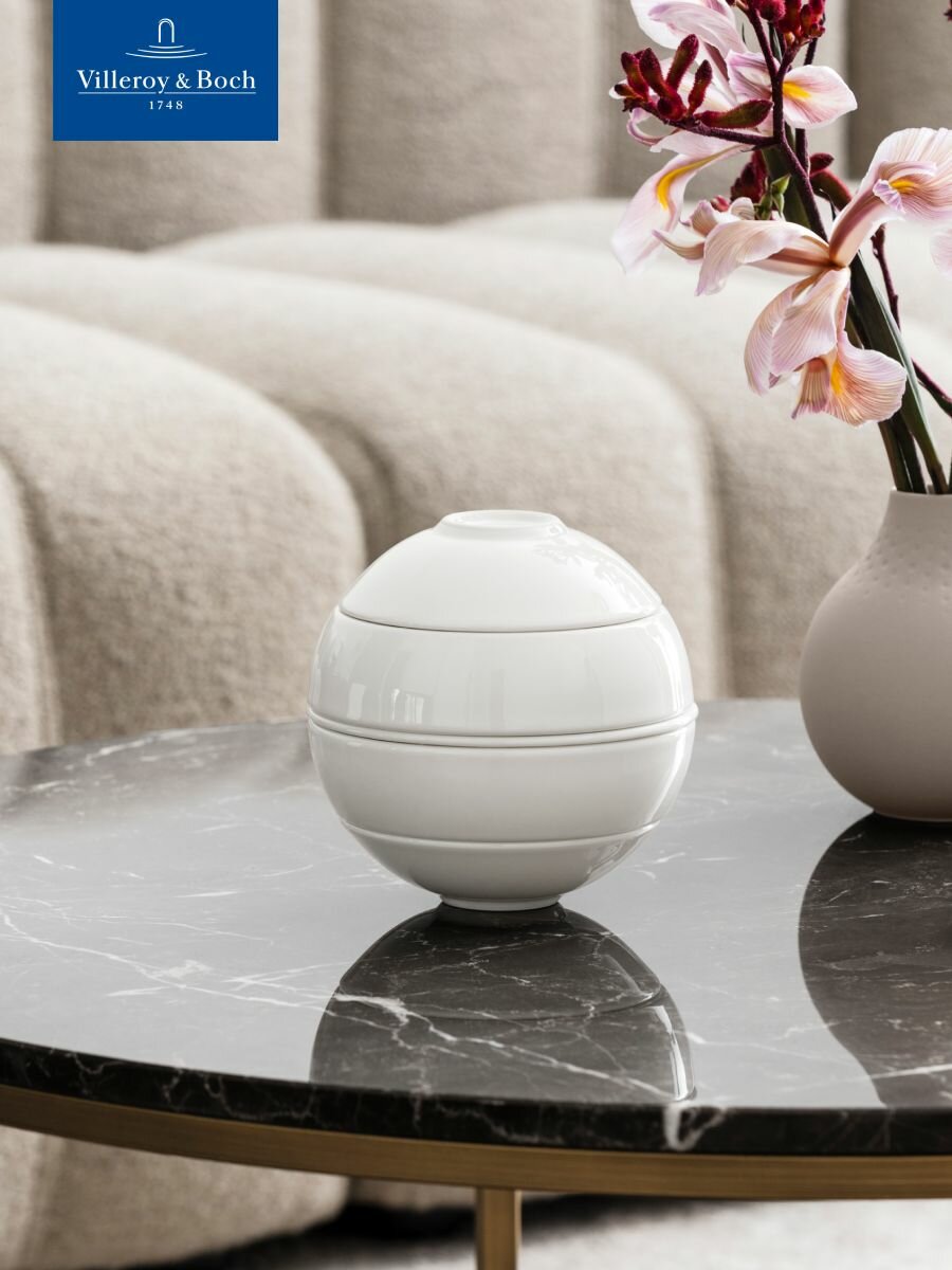 Шар La Petite Boule White Iconic, набор посуды на 2 персоны, 5 предметов, Villeroy & Boch, Премиум-Фарфор