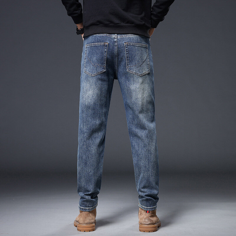 Мужские джинсы Чистый цвет / прямые B1, LI Mall талии_38