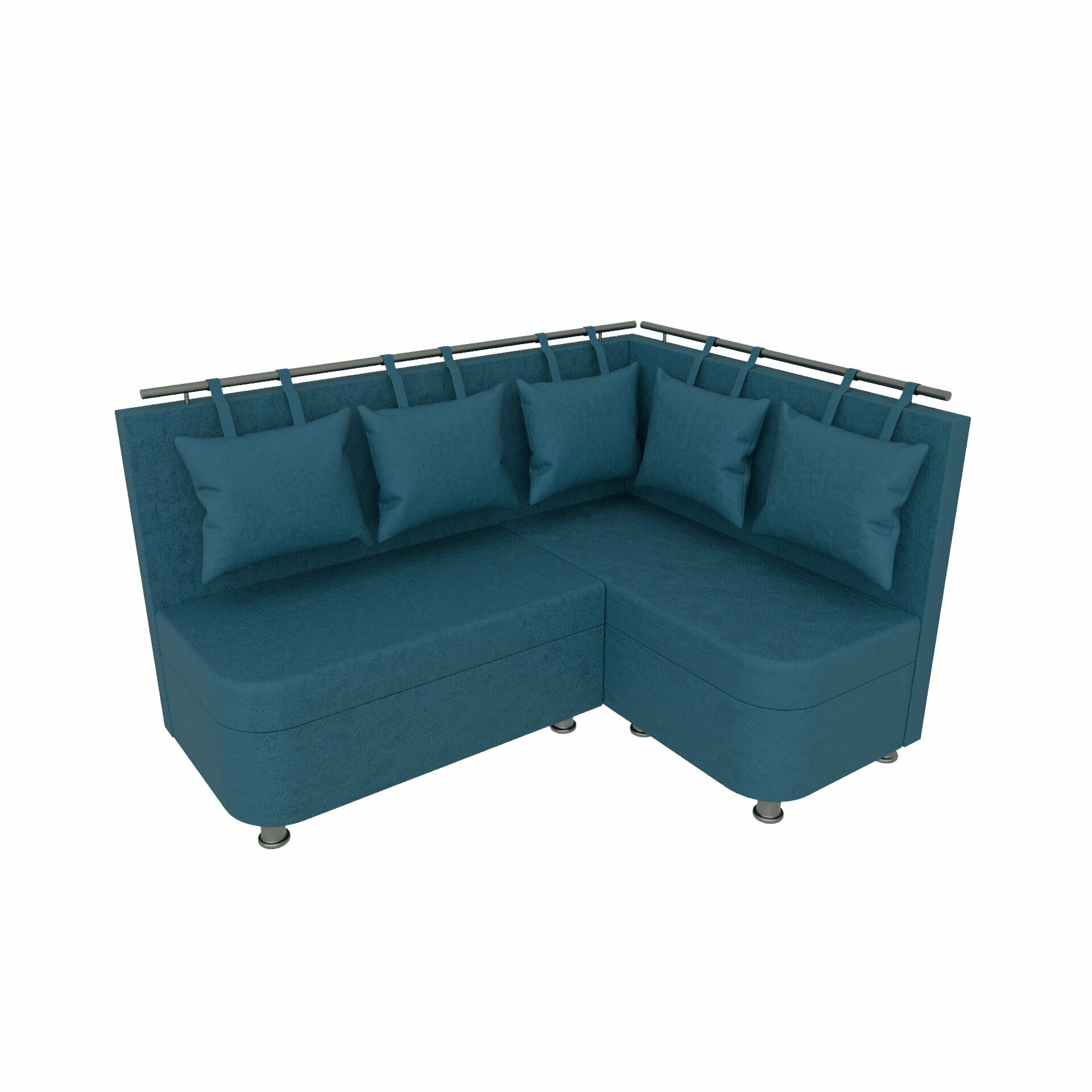 Кухонный уголок (диван) "Элегант" бирюзовый антивандальный правый с ящиками 190-120