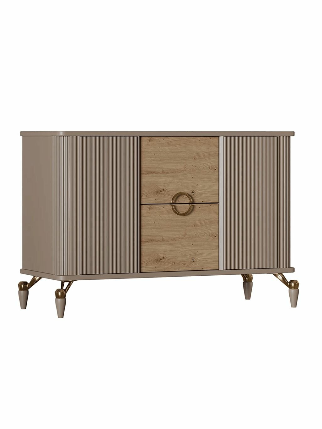 Комод Арида "Мадрид", 2 ящика, бежевый, деревянный, 117x80,4x47 см