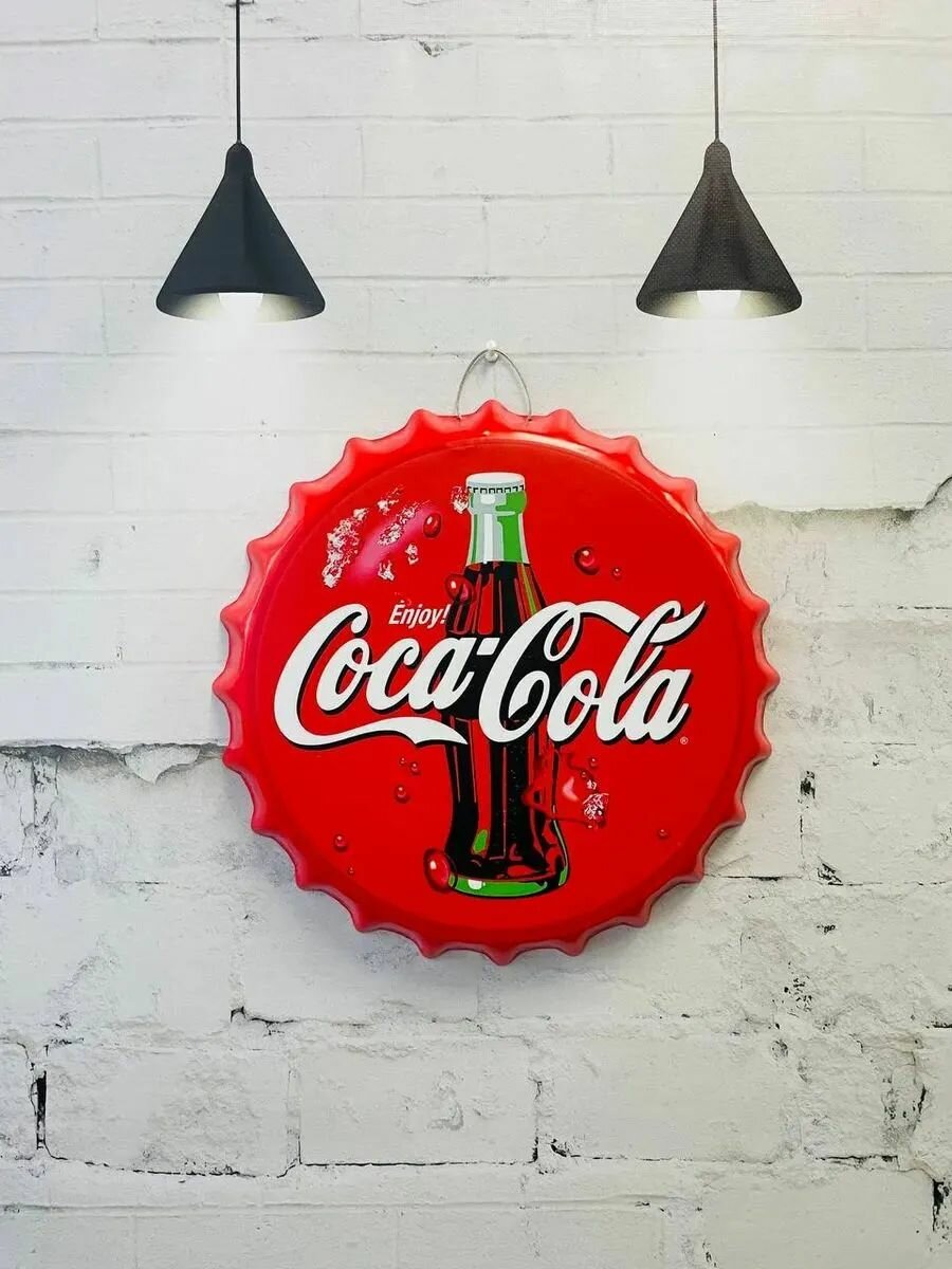 Декор на стену пробка пивная Coca-Cola