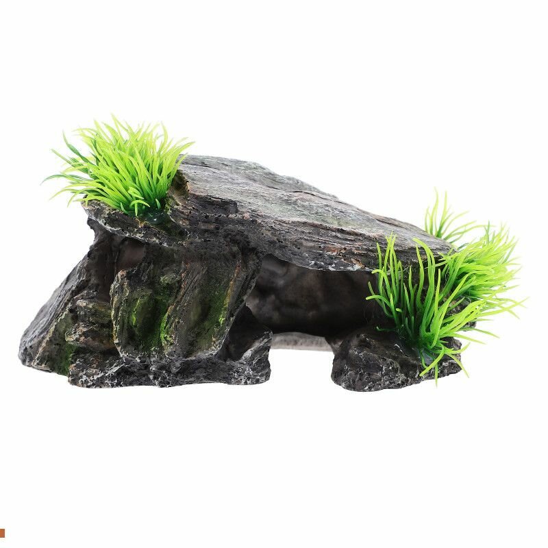 Платформа для лазания для домашних животных, отверстие для купания, для бородатых драконов и водяных черепах, 13.80X7.50X6.50CM-DKD-CJ0831