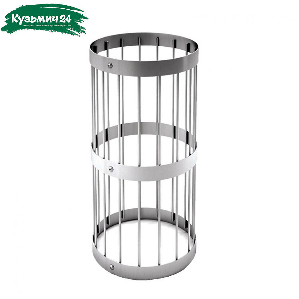 Сетка для камней разборная, металл, черная (d-320 мм, высота 800 мм, прудки 6 мм, полоса 3 мм), 1 шт.