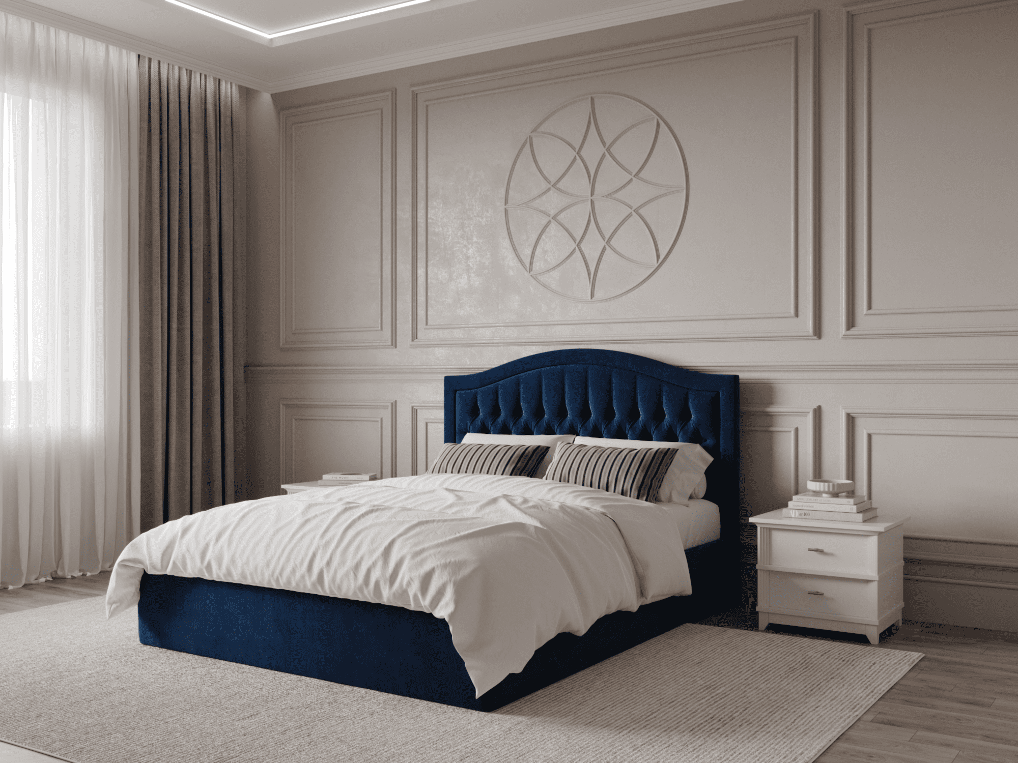 Кровать "Каталана", 180x200 см, с подъемным механизмом, мягкое изголовье