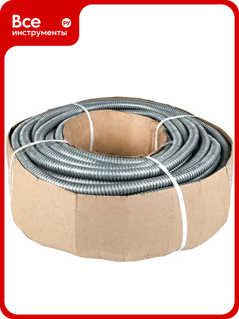 Металлорукав EKF Р3-ЦХ-20 с протяжкой 50м PROxima mrzn-20-50, сталь, для заключения в своем