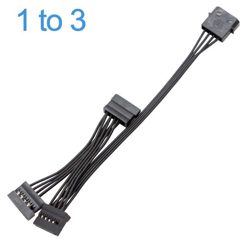 SATA кабель питания 4-контактный разветвитель 1->3/4/5/6 1 to 3