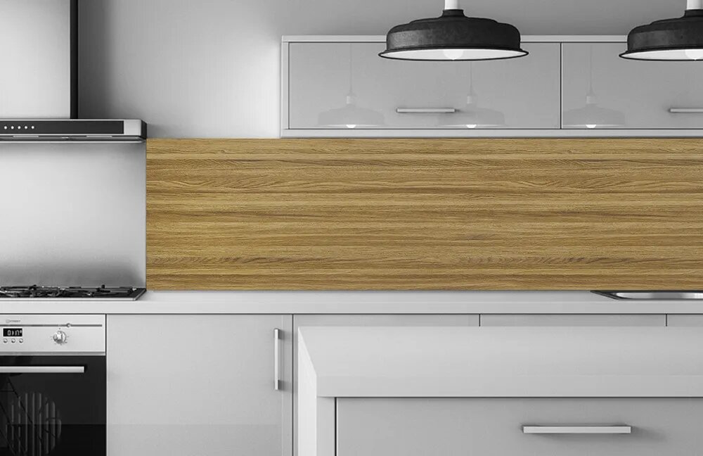 Кухонный фартук на стену "Скиф" 2800x600 мм. Цвет - Золотистый дуб