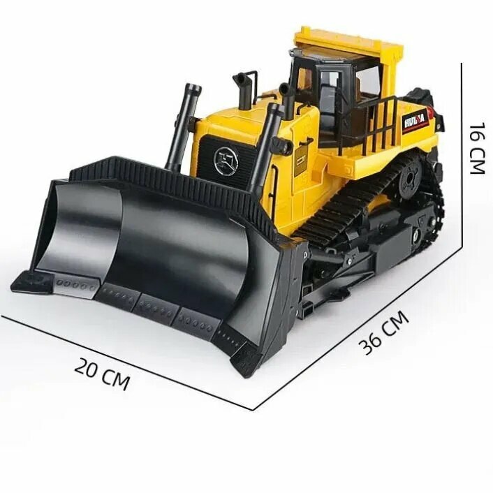 Игрушки с дистанционным управлением/Тяжелый бульдозер/UPCLOUD Гусеничный движок + световые и звуковые эффекты