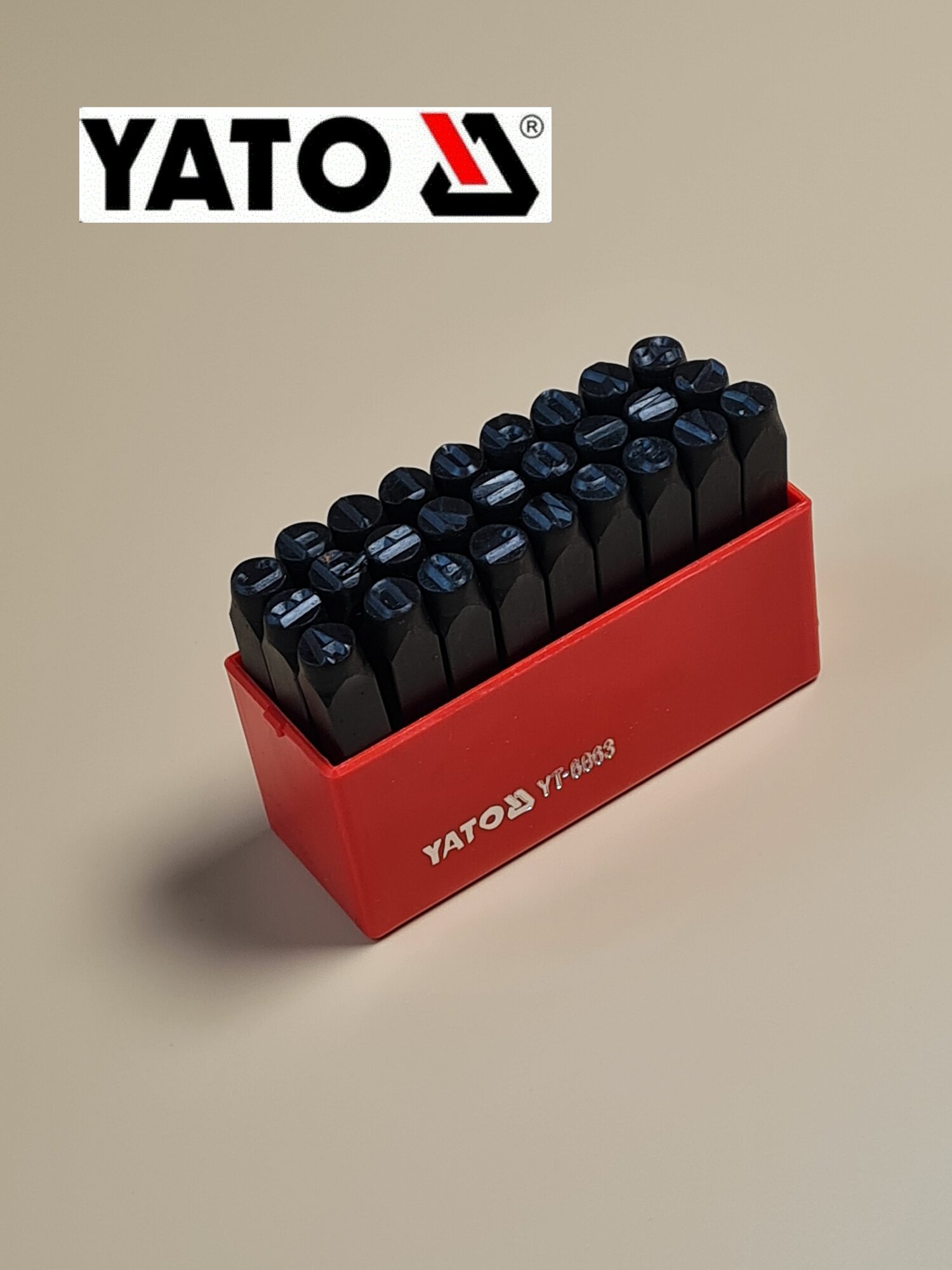 Клейма буквенные метки 8 мм A-Z, &, набор 27 шт, YATO YT-6863