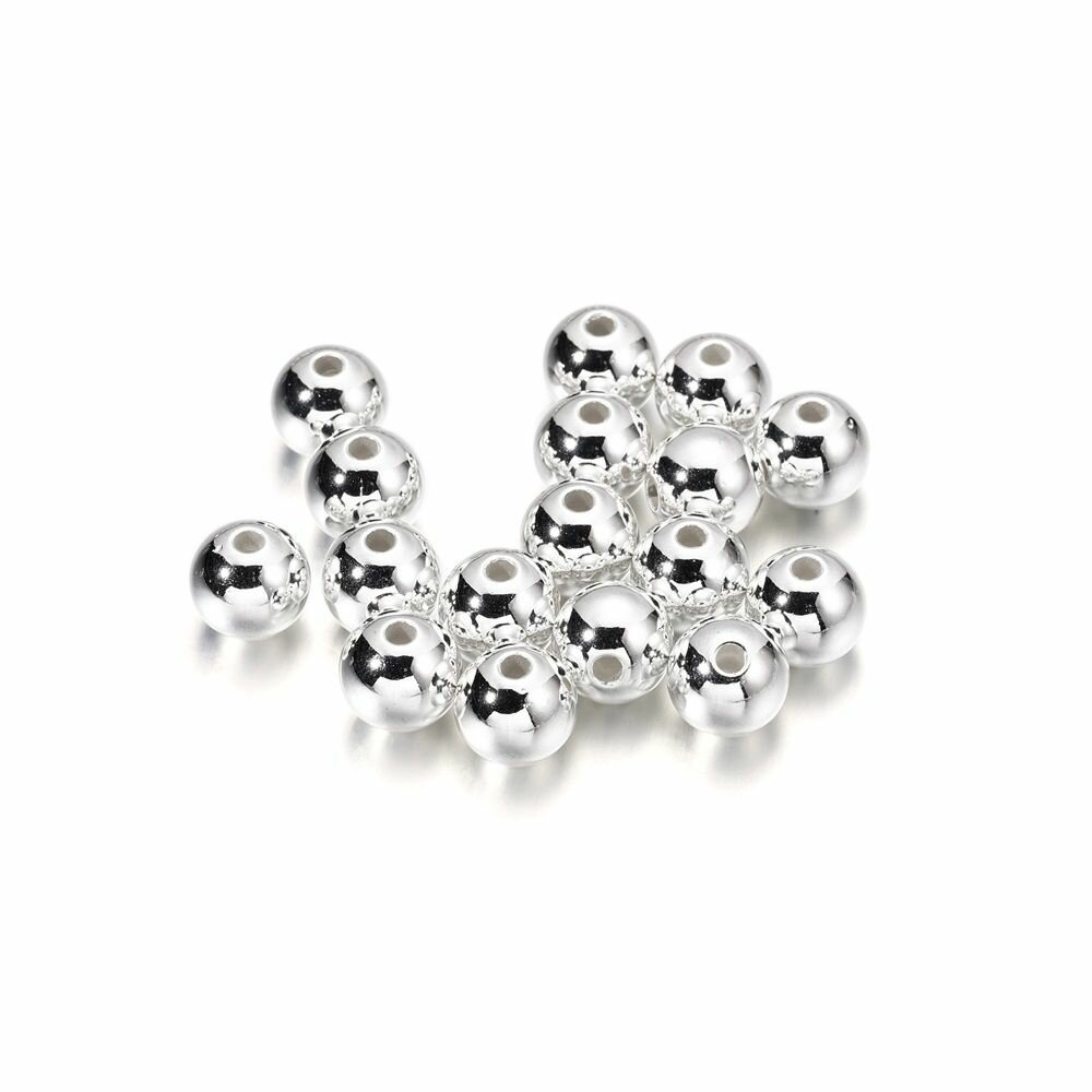 Бусина акриловая для бижутерии и рукоделия, гладкая круглая декоративная бусина 3-12 мм, набор для браслетов и колье, много цветов, пластиковые бусины для детского творчества