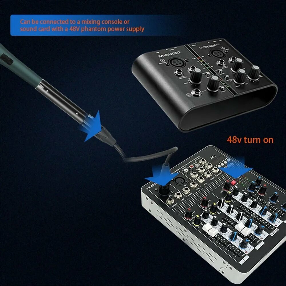 Усилитель для микрофона с фантомным питанием, 28 дБ