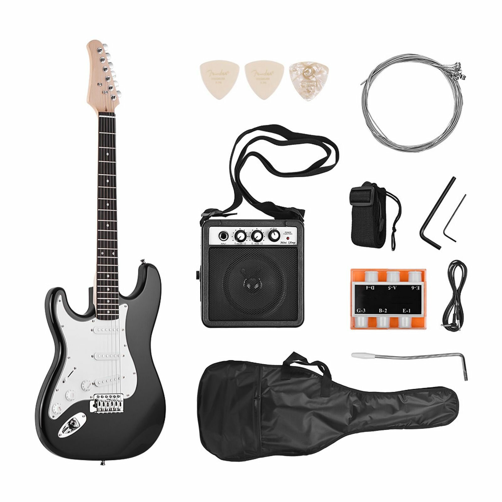 Электрогитара из павловнии с кленовым грифом, 21 лад, 6 струн, комплект для левшей.