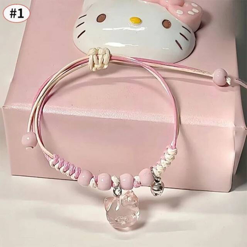 Кулон Sanrio Hello Kitty в виде милого мультяшного аниме-персонажа (ожерелье/браслет/кольцо), ювелирные аксессуары, рождественский подарок для женщин и девушек.