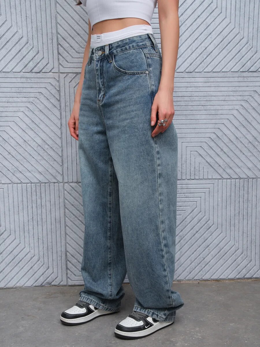 Джинсы багги 