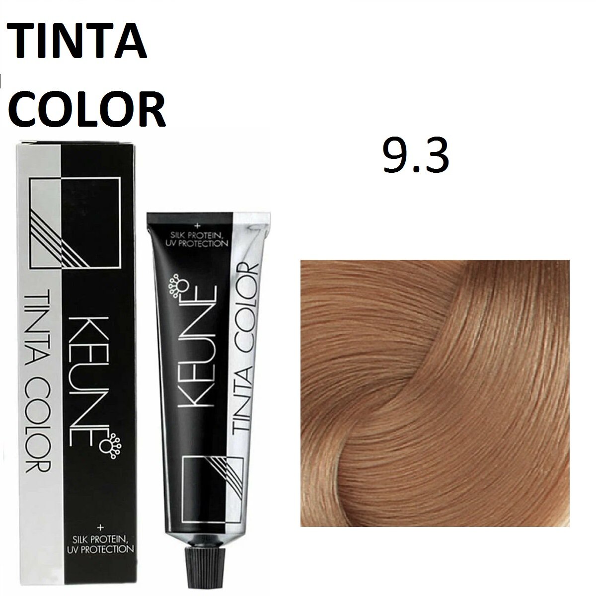 Keune Tinta Color 9.3 стойкая краска для волос, Очень Светлый Золотистый Блонд 60 мл
