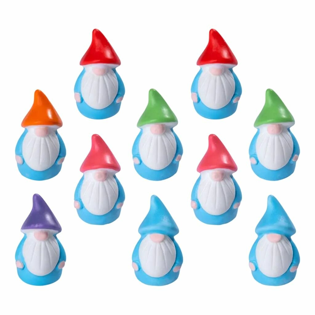 10 шт, мини-украшения для гномиков (разные цвета)