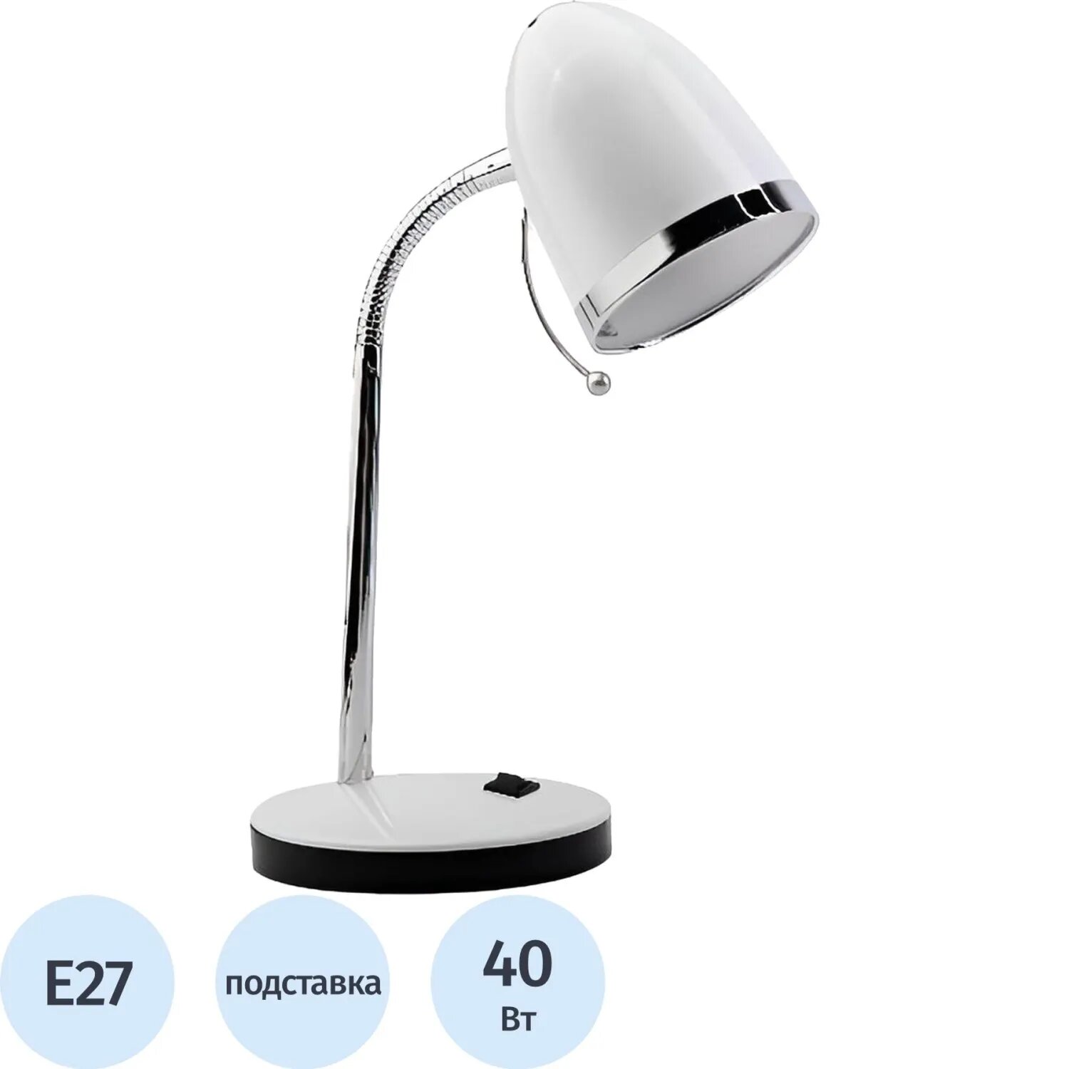 Светильник Camelion KD-308 C01 белый E27 40W