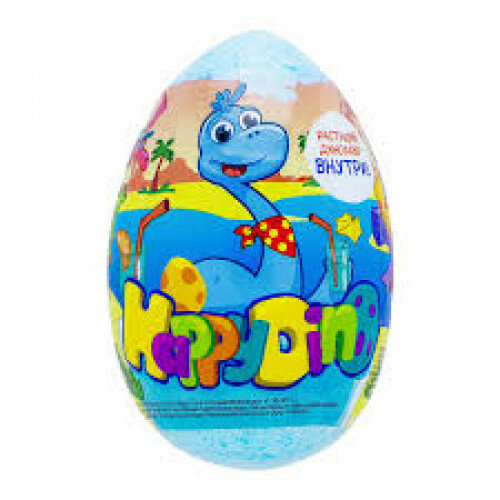 Соль для ванн детское бурлящее яйцо HAPPY DINO С растущей игрушкой 130Г катрин