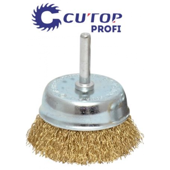 Корщетка чашка 65ММ латунир витая пров Д/дрели CUTOP PRPFI FIT