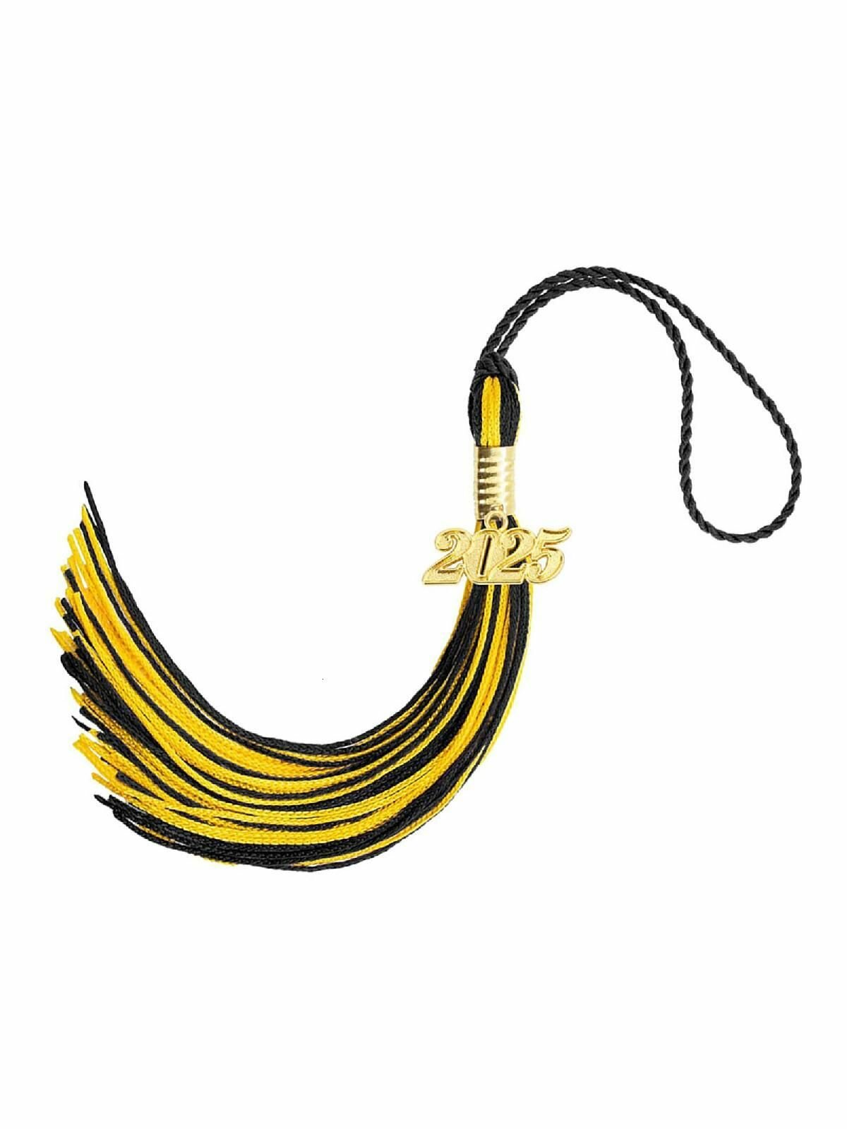 Магистерские колпаки с кисточками 2025, Черный и золотистый