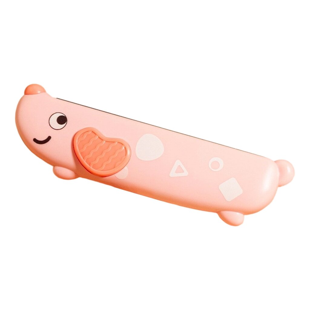 Мультяшная детская губная гармошка с 16 отверстиями, звучащая и играющая на музыкальном инструменте, игрушка-розовый