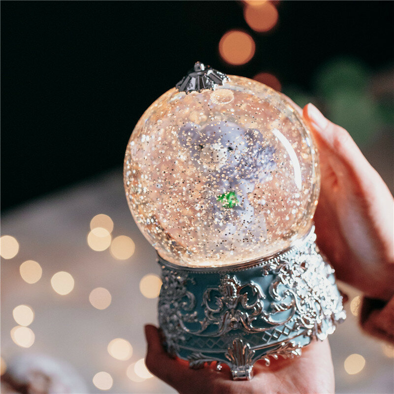 003-1 Карусель Кристальный Шар Музыкальная Шкатулка Музыкальная Шкатулка для Девочек на День Рождения Подарок на Свадьбу Балет