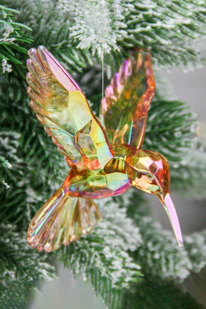 Ёлочная игрушка топазовый колибри, акрил, 9 см, Kurts Adler ZCI24260