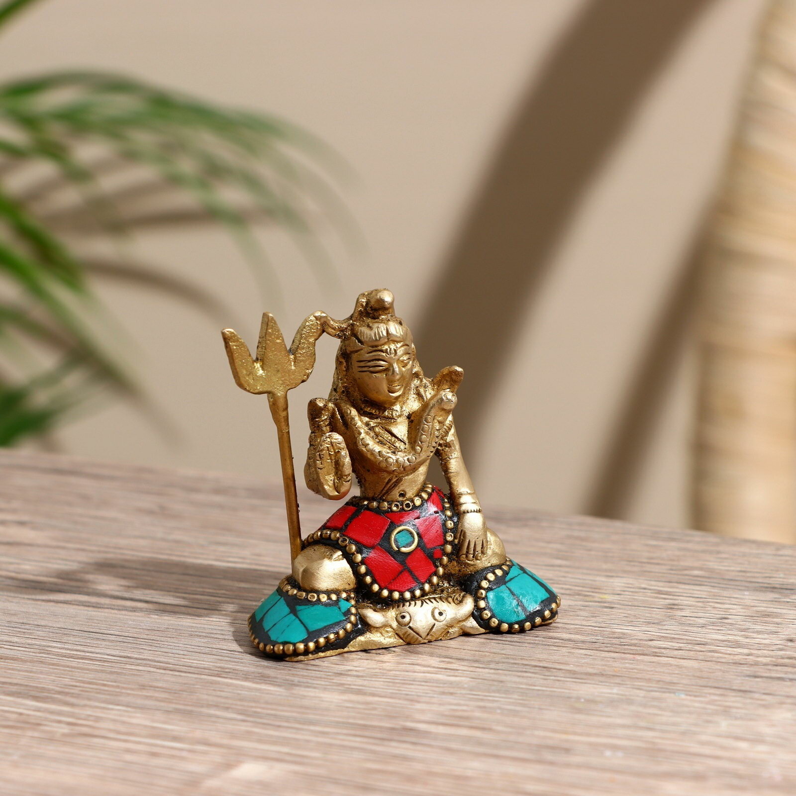 Сувенир "Шива", 5.5 см, латунь, камень, цвет: золотистый, тематика праздника: универсальная тематика