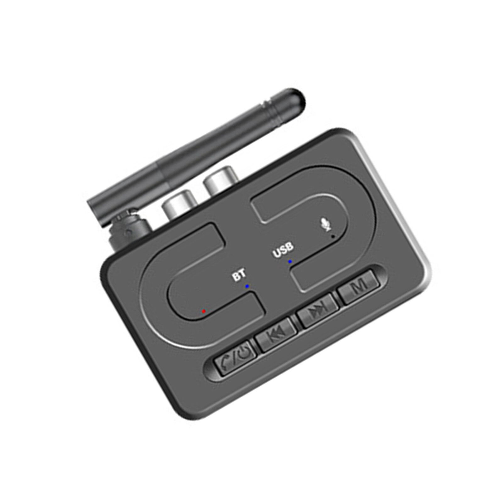 Беспроводной автомобильный адаптер Bluetooth-совместимый 6.0 поддерживает воспроизведение через USB Соединение 3,5 мм Аксессуары для голосовых вызовов
