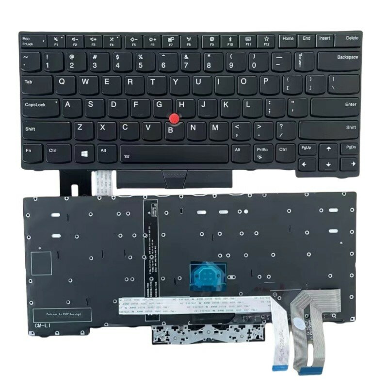 Подходит для ноутбуков Lenovo Thinkpad T14 Gen1 Gen2 P14s Gen1 Gen2 с подсветкой клавиатуры. Совершенно новая черная