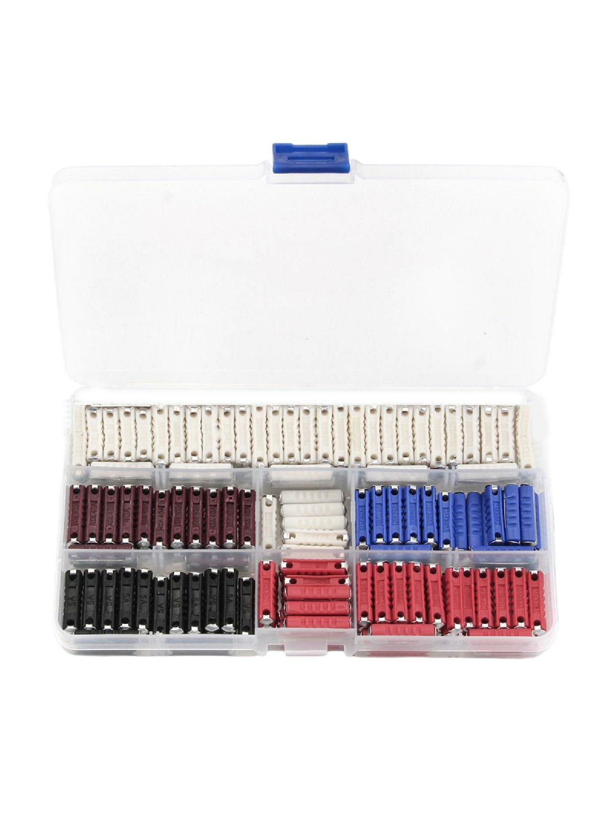 200шт Предохранители типа Торпеды 12V Торпеды Автомобильные Комплект предохранителей 5A 8A 10A 16A 25A 40A