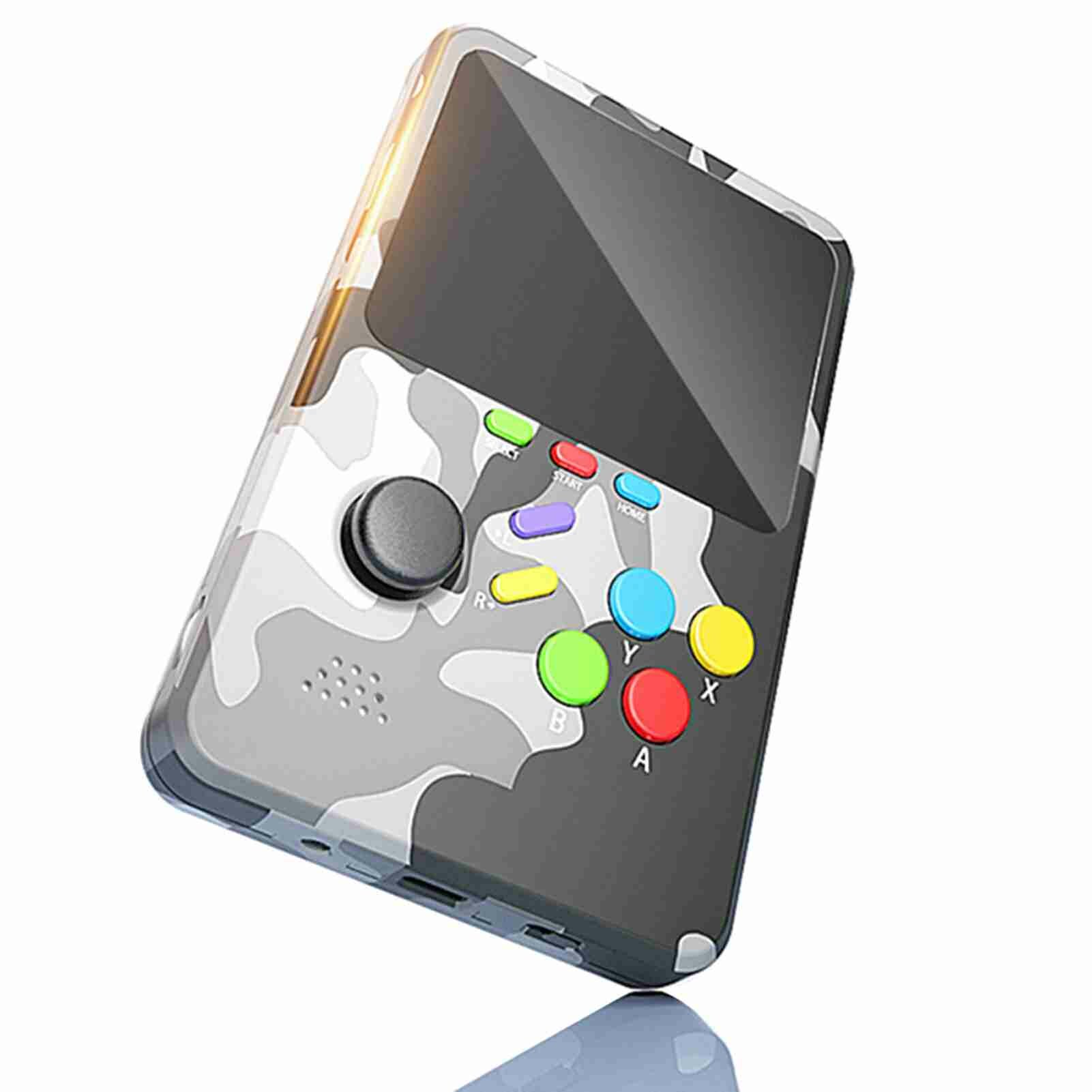 Портативная игровая консоль Q2 с 3,0-дюймовым IPS-экраном, поддержкой более 10000 предустановленных игр и слотом для карт памяти Trans-Flash объемом 64 ГБ.