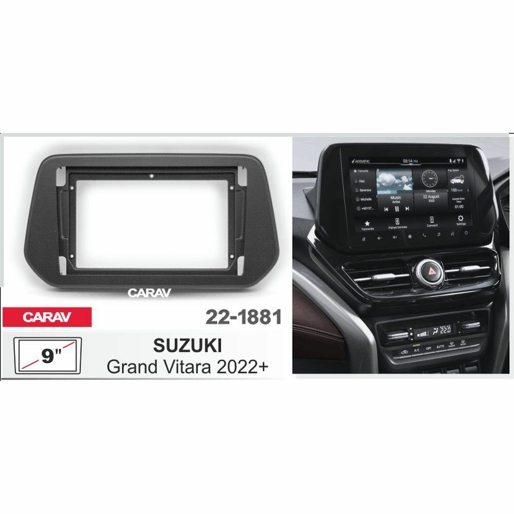 Переходная рамка 9" Android для SUZUKI Grand Vitara 2022+ CARAV 22-1881