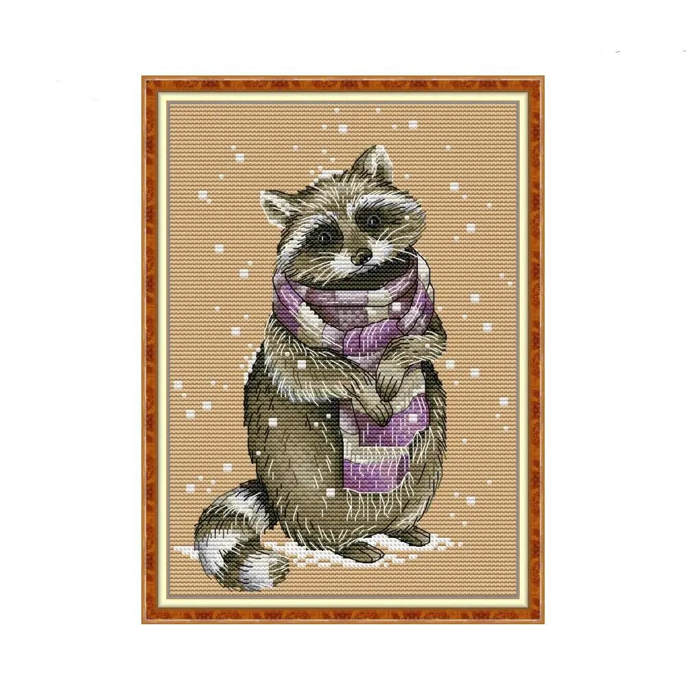 Joy Sunday вышивка крестом животные набор DA782, 14CT Stamped product