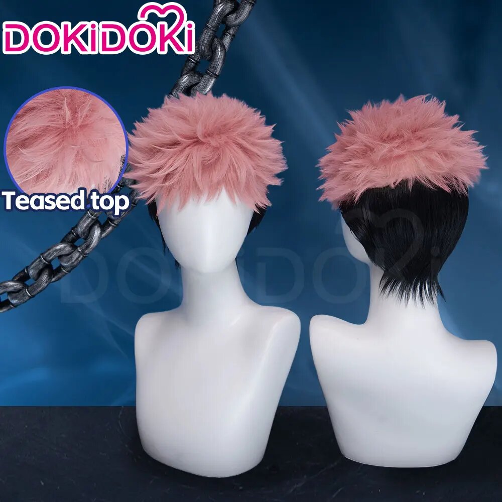 Парик мужской Gojo Satoru розовый Yujii Wig