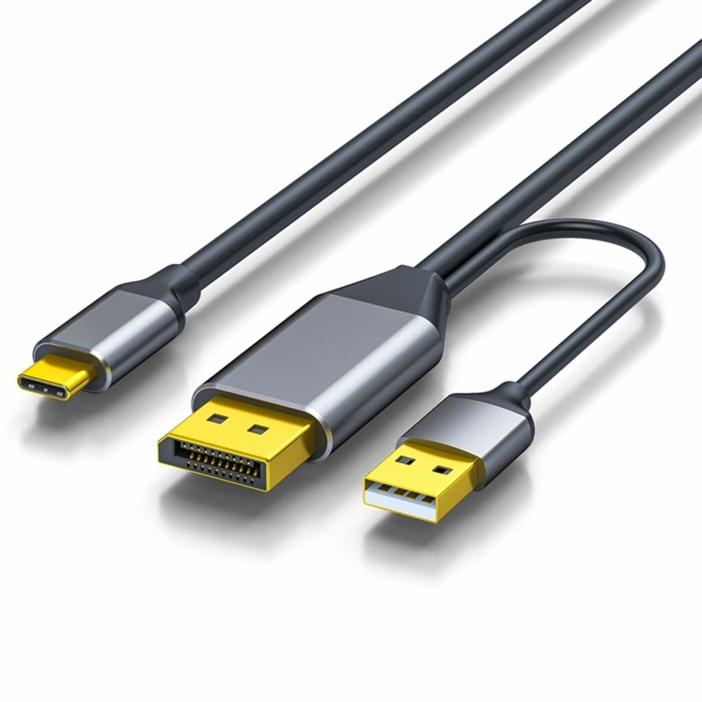 Кабель DisplayPort к USB Type C 4K@60Hz с сенсорной функцией для портативных мониторов и ноутбуков