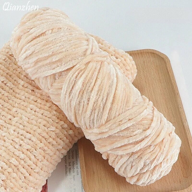 Мягкая плюшевая пряжа для вязания спицами и крючком, для одежды и игрушек, набор для творчества