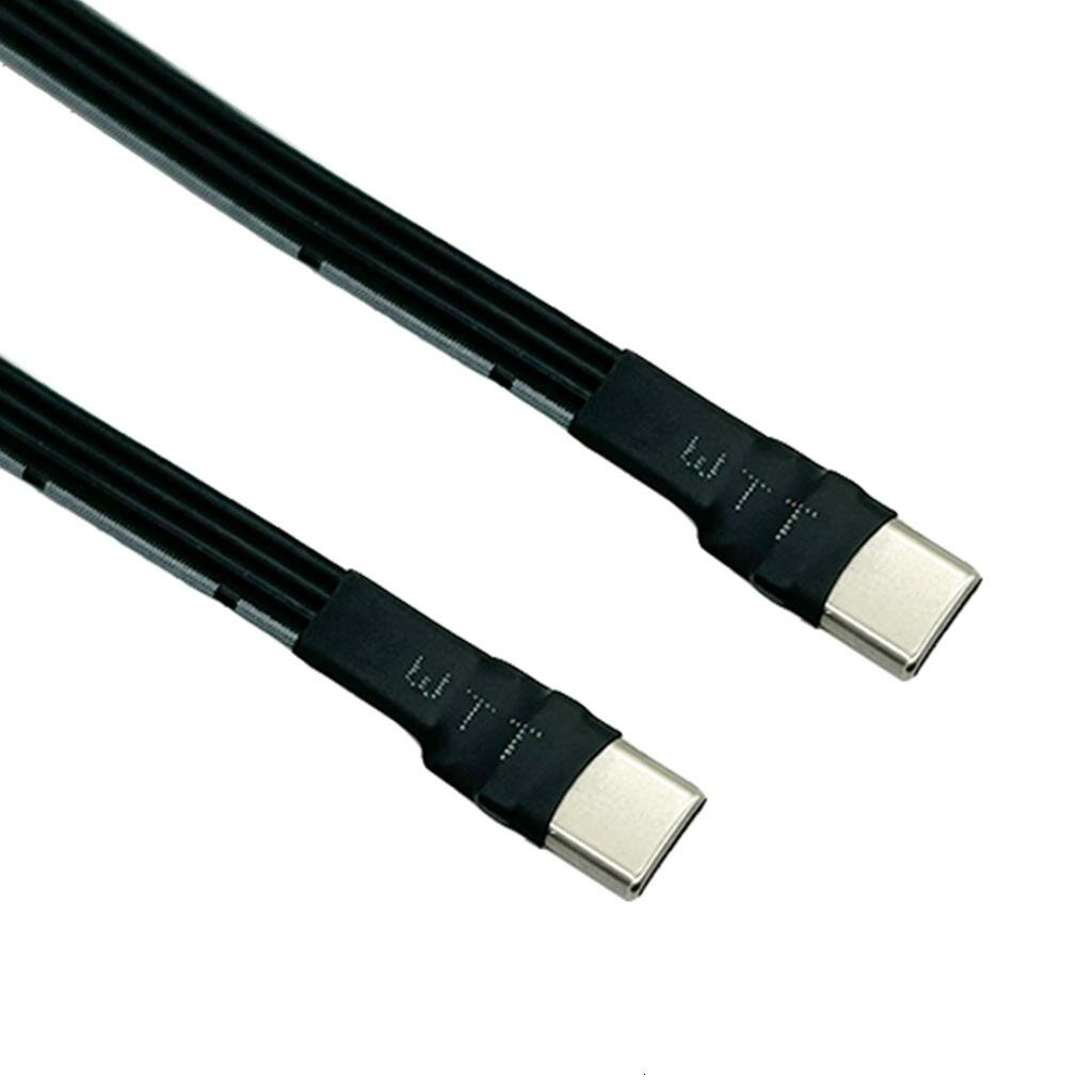 USB 2.0 кабель Type-C – Type-C под углом, 0.8m - Двойная прямая головка