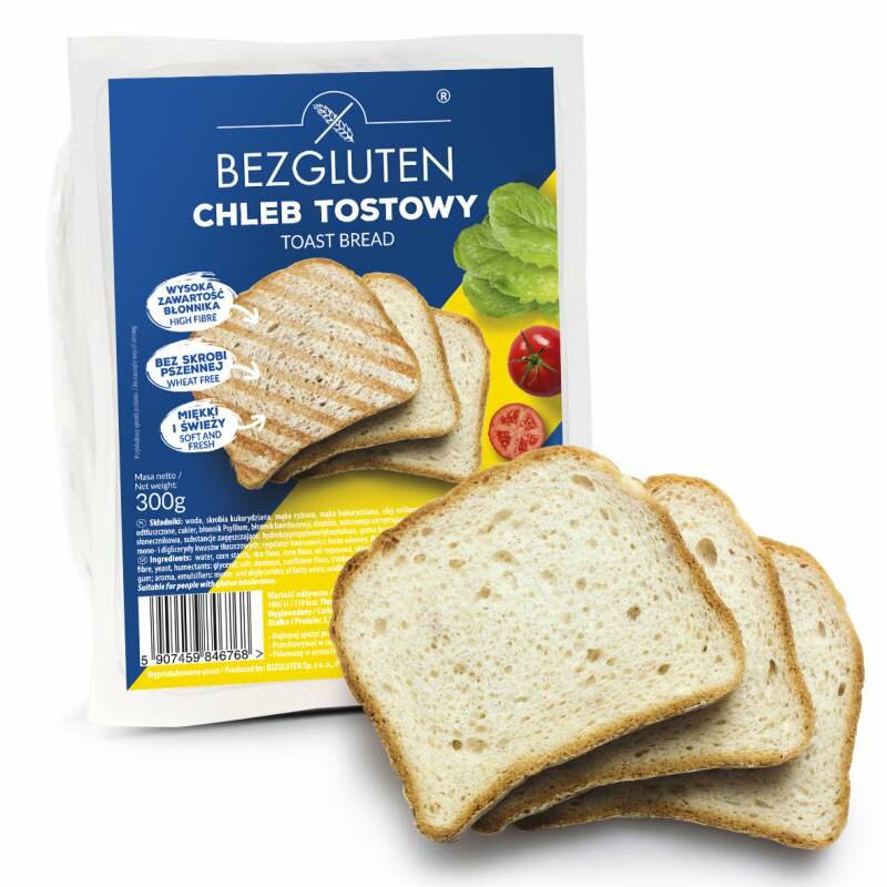 Безглютеновый тостовый хлеб Bezgluten 3шт x 300г