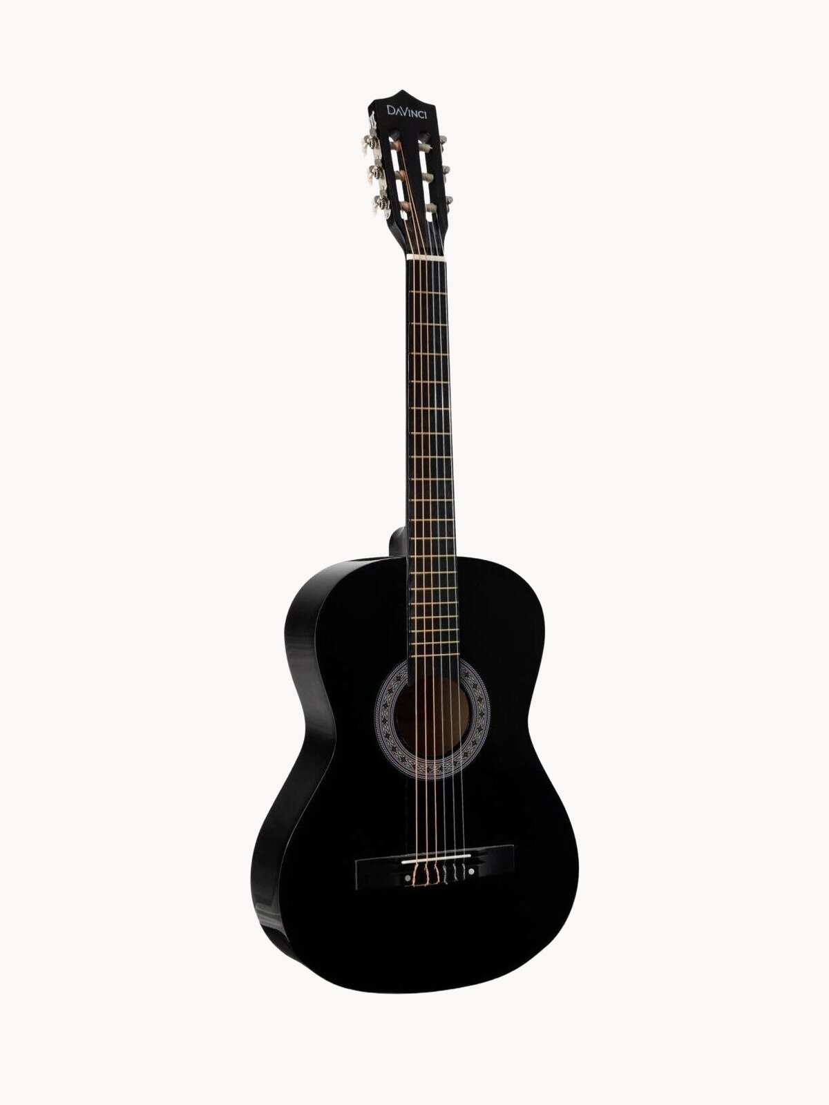 Классическая гитара 7/8, DAVINCI DC-50A BK PACK, набор: гитара, чехол, медиатор, ремень, каподастр, вертушка, струны