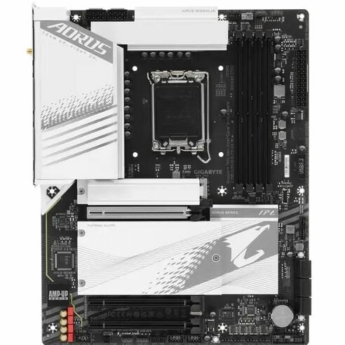 Материнская плата GIGABYTE Z790 AORUS ELITE AX-W (Z790 AORUS ELITE AX-W) - LGA 1700, Intel Z790, 4xDDR5-4800 МГц, 3xPCI-Ex16, 3xM.2, Standard-ATX