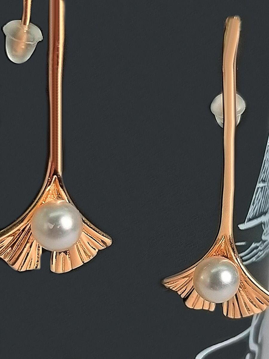 Серьги, жемчуг культивированный, искусственный камень