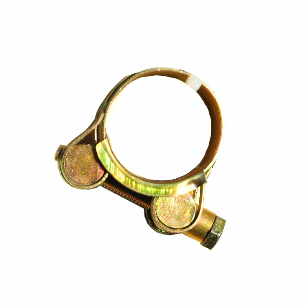 Хомут обжимной червячный усиленный, 29-31 мм, оцинкованный, Robust