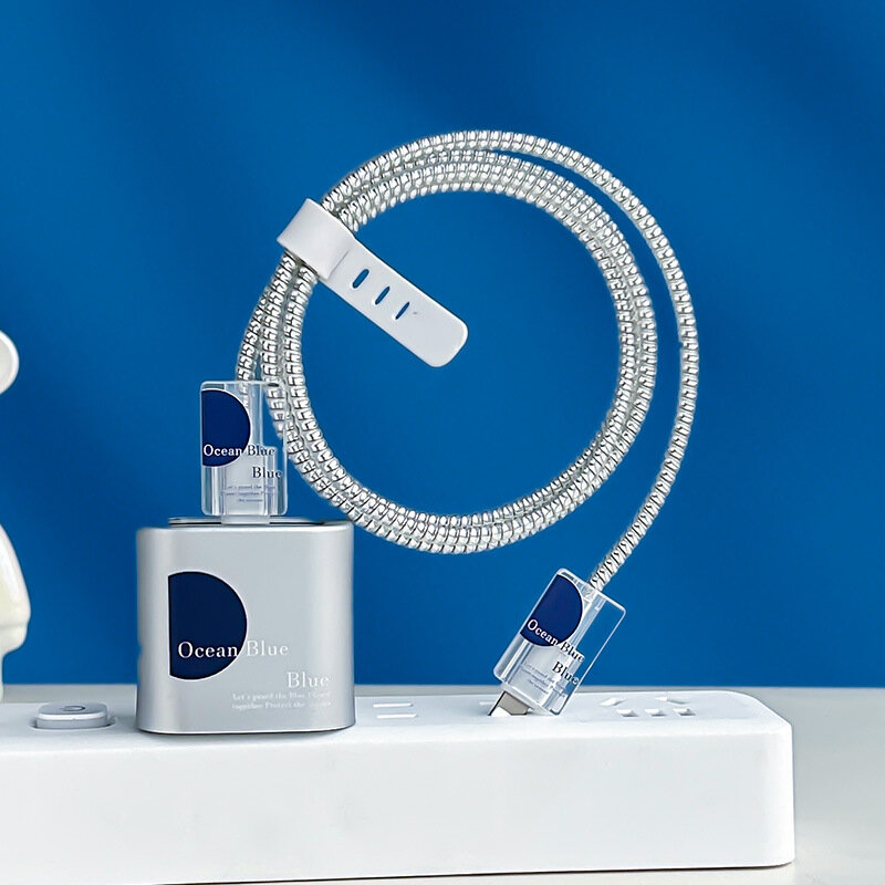 Защитный чехол для зарядного устройства, для Apple, серебристый, 1 шт