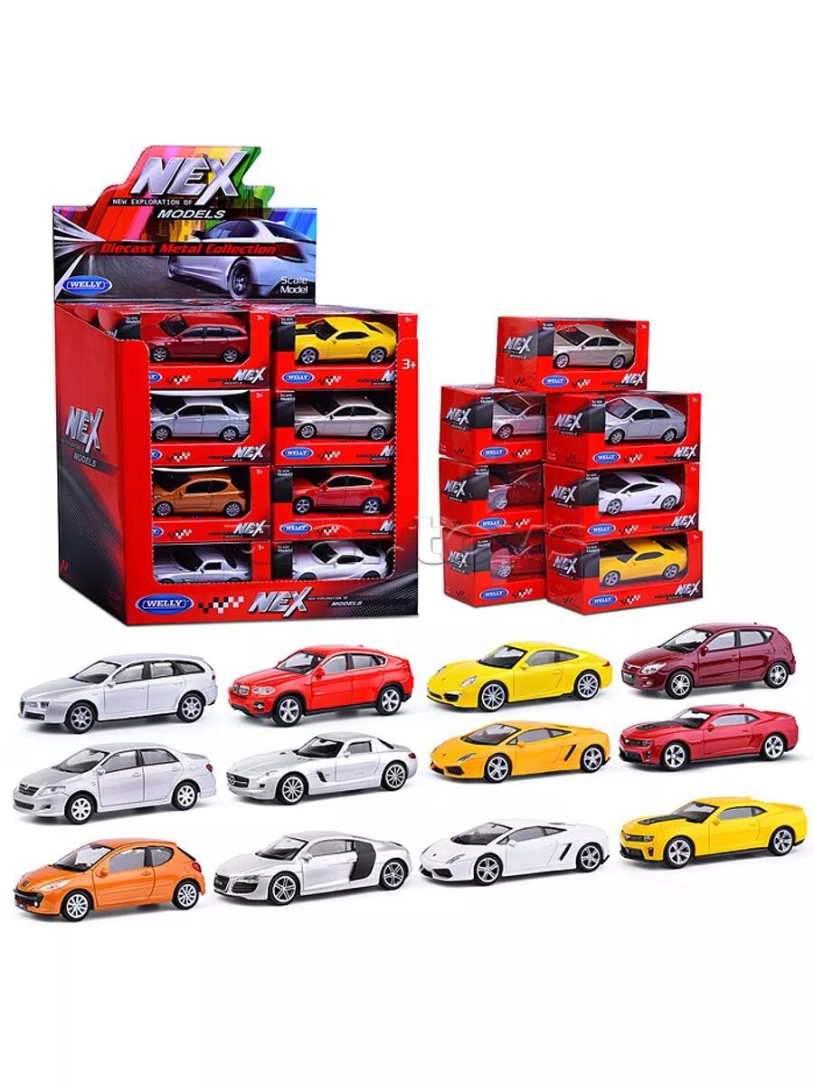 Коллекционная машинка Welly 1:43 23B, длина 10см, модели в ассортименте